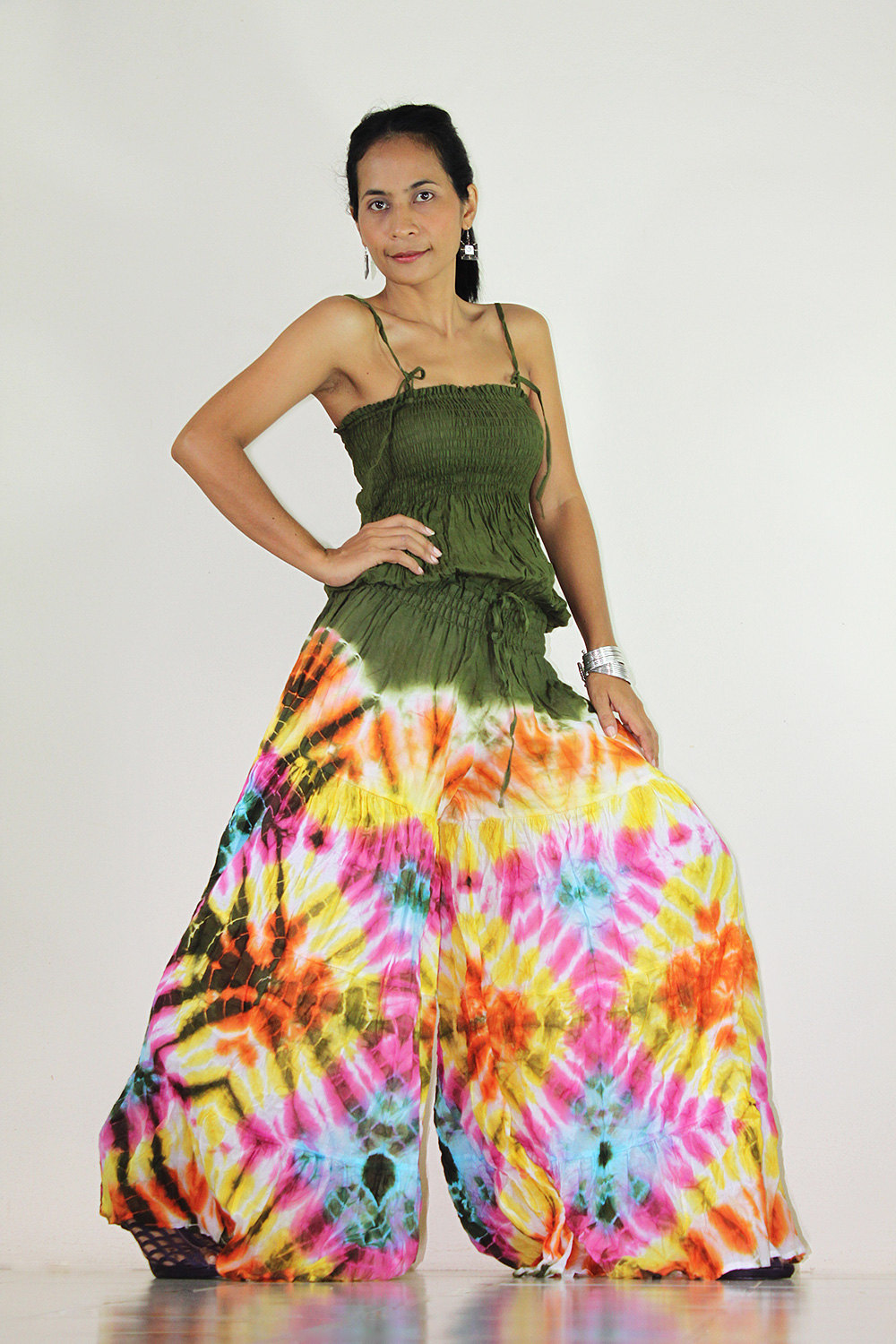 Jumpsuit Tie Dye Hippie Boho Jumper Tube Maxi Dress : Exotic Collection ...