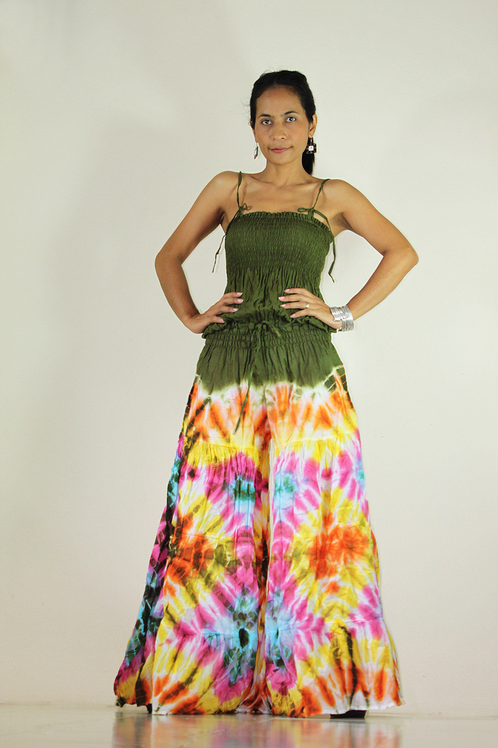 Jumpsuit Tie Dye Hippie Boho Jumper Tube Maxi Dress : Exotic Collection ...