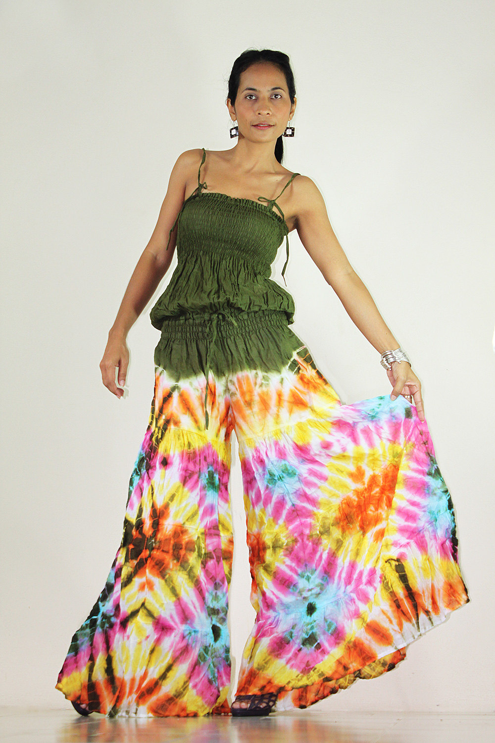 Jumpsuit Tie Dye Hippie Boho Jumper Tube Maxi Dress : Exotic Collection ...